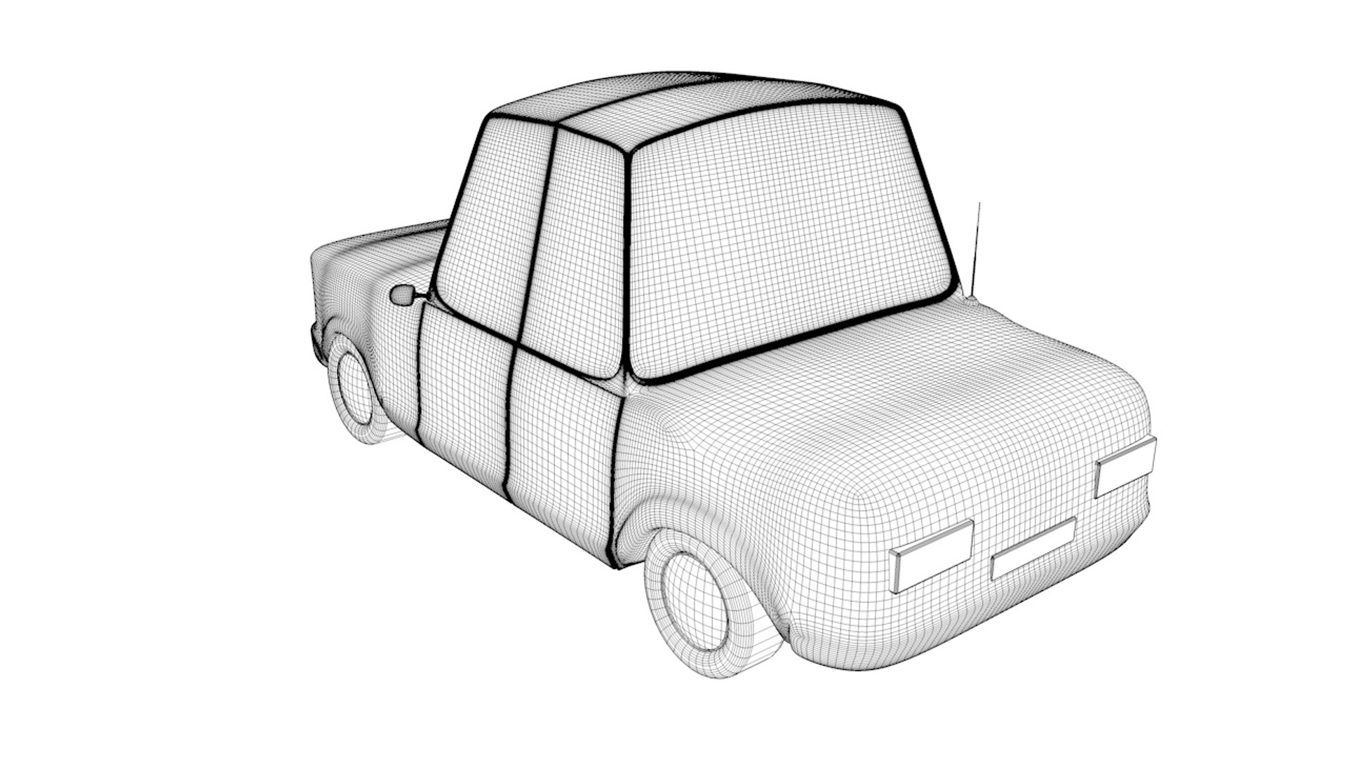 3d cartoon car model