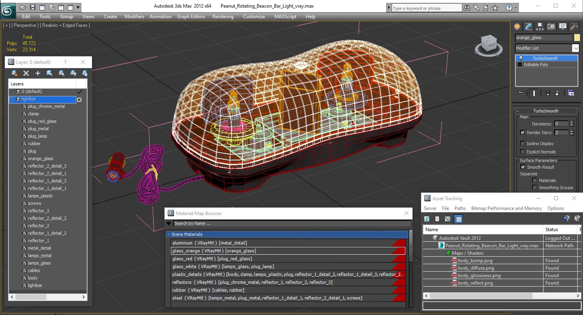 Peanut rotating beacon bar 3D model - TurboSquid 1317990