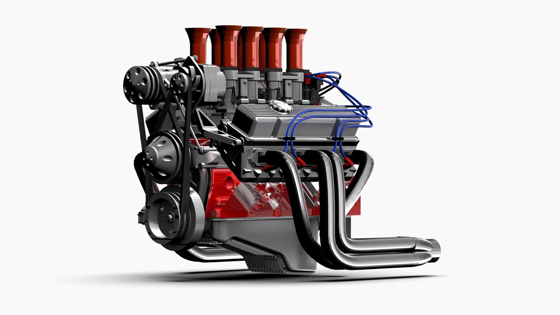 3D Model Chevy Small Block V8 Engine - TurboSquid 2335991
