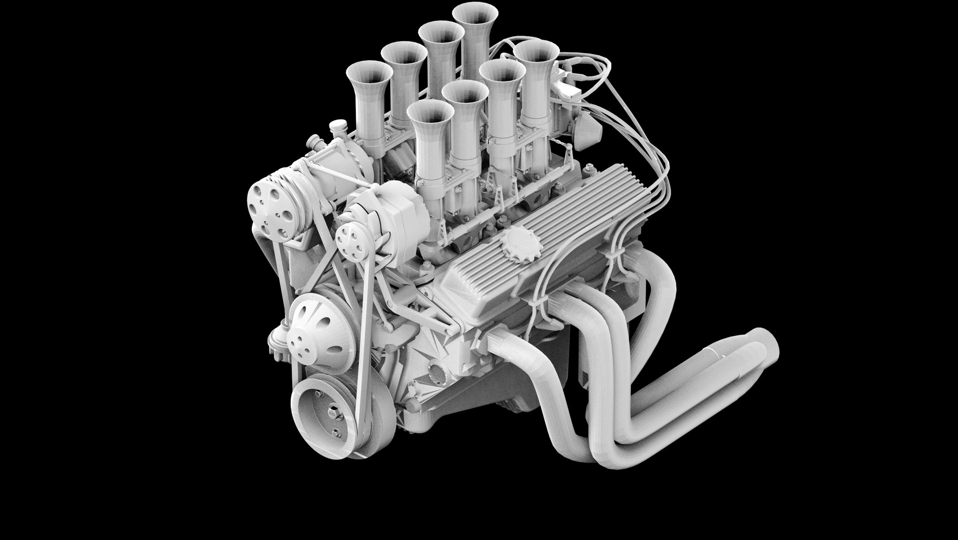 3D Model Chevy Small Block V8 Engine - TurboSquid 2335991