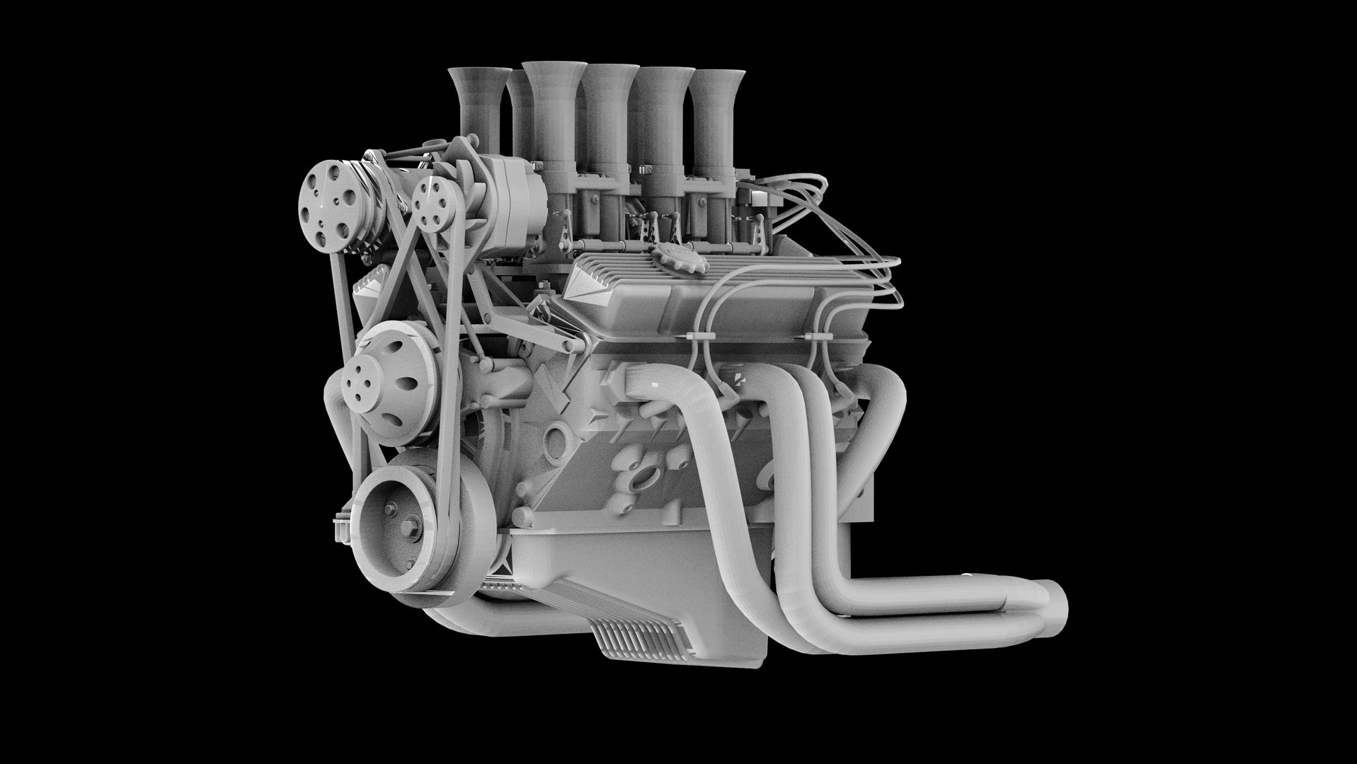 3D Model Chevy Small Block V8 Engine - TurboSquid 2335991