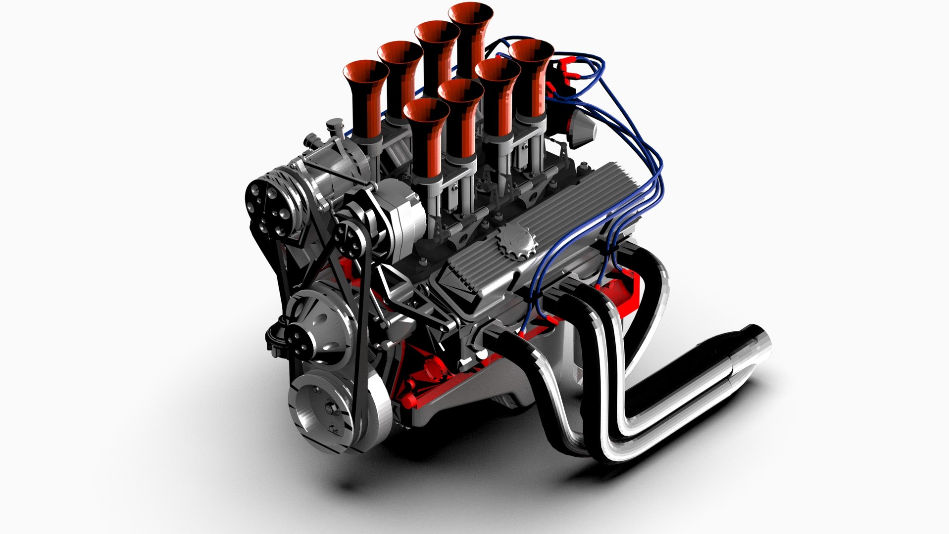 3D Model Chevy Small Block V8 Engine - TurboSquid 2335991