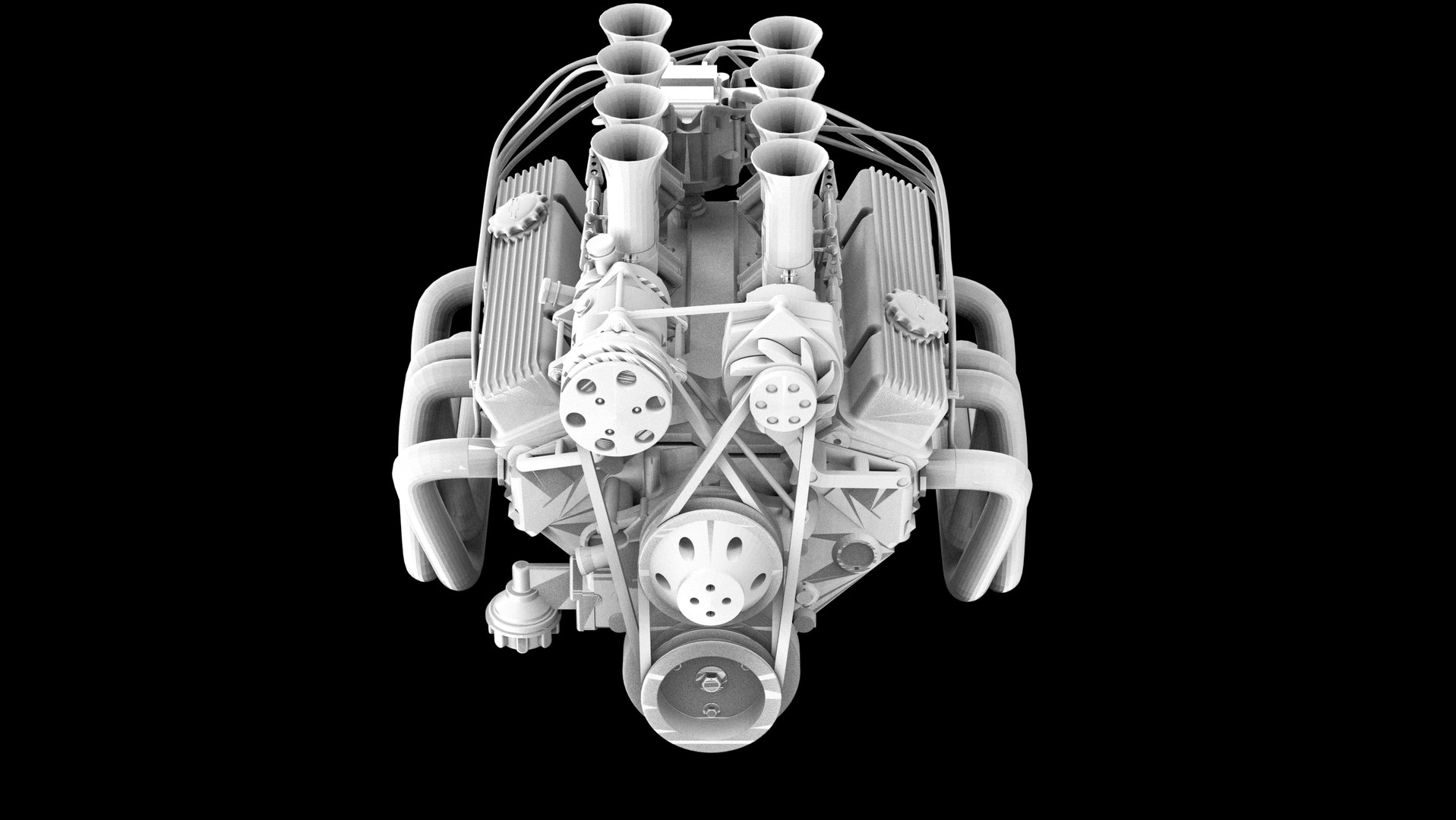 3D Model Chevy Small Block V8 Engine - TurboSquid 2335991