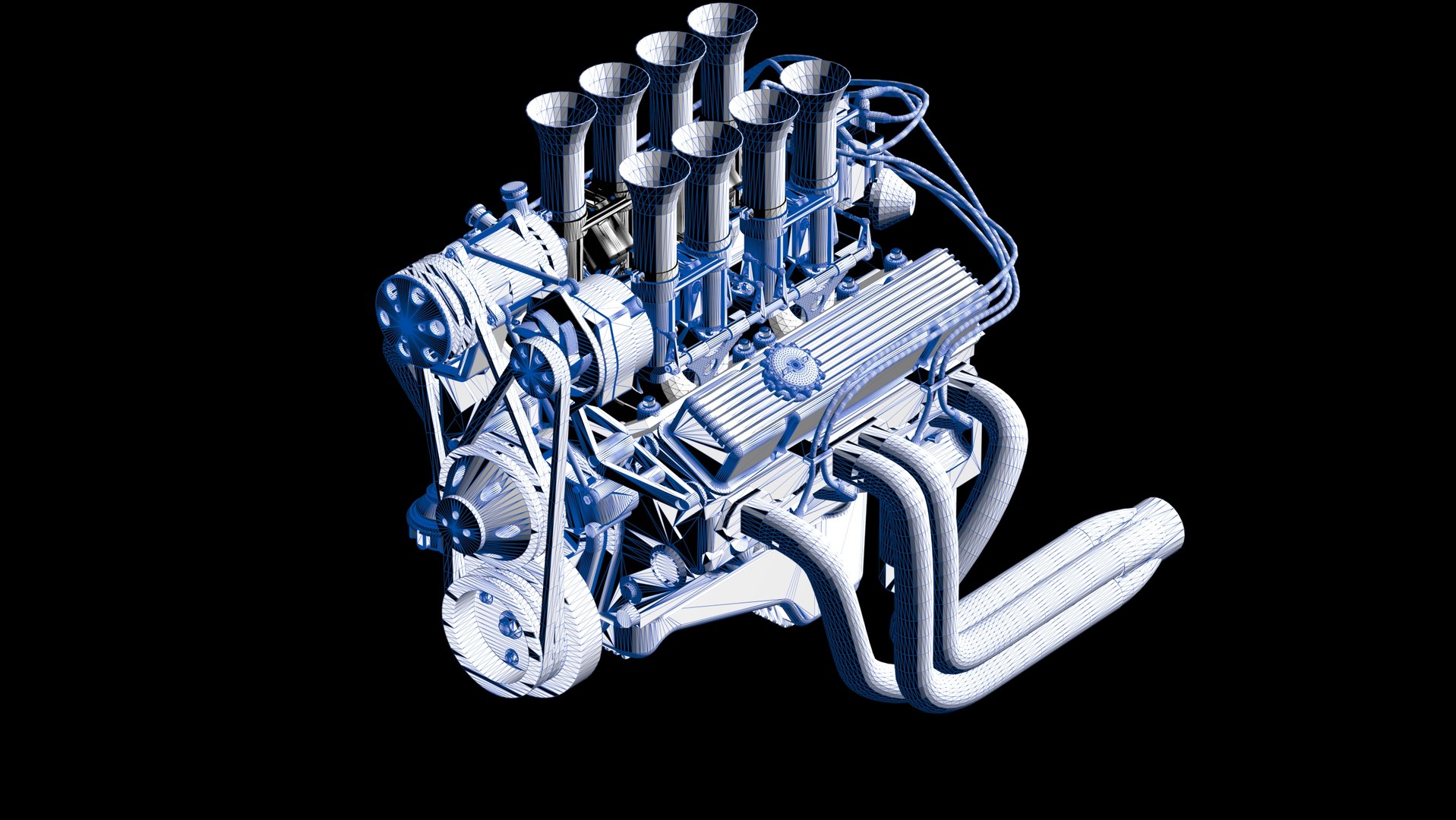 3D Model Chevy Small Block V8 Engine - TurboSquid 2335991
