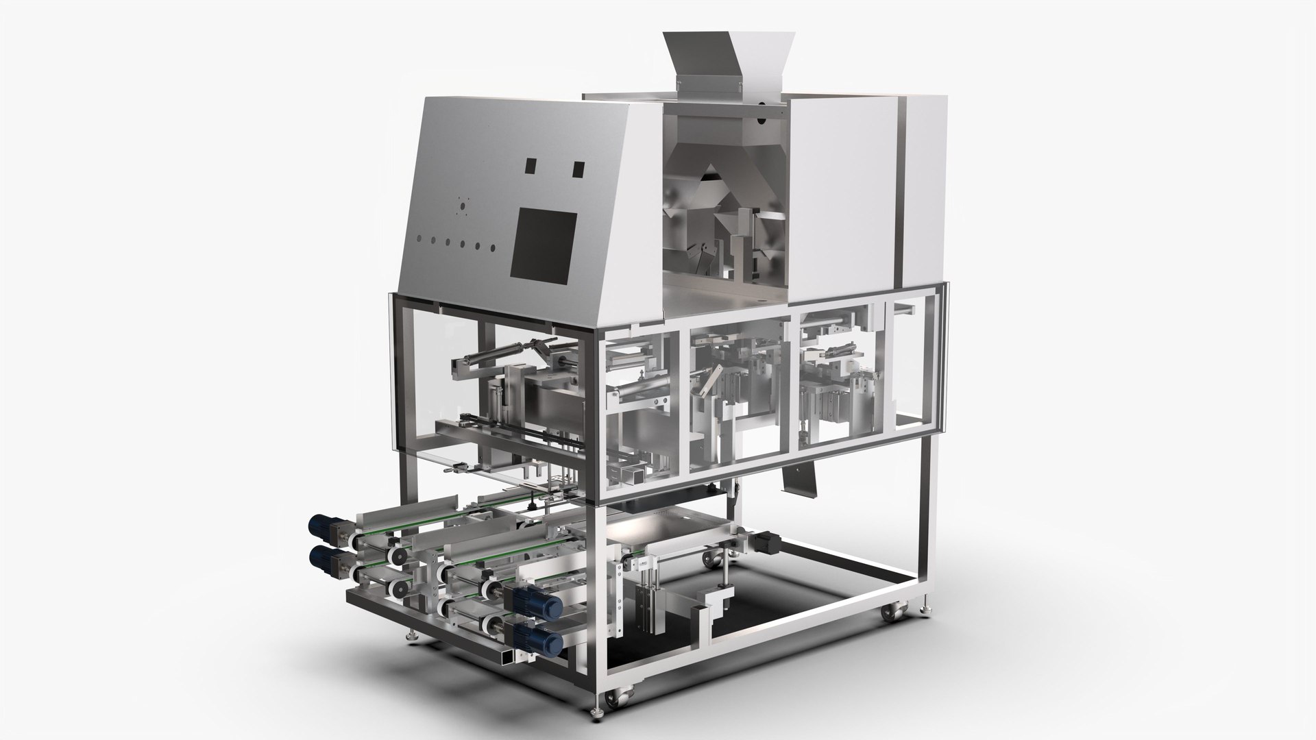 3D Granule Powder Food Packaging Machine Model - TurboSquid 1994840