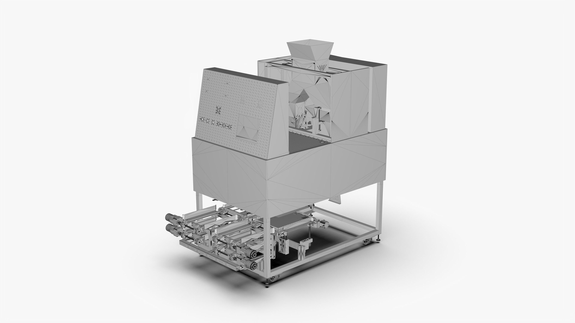 3D Granule Powder Food Packaging Machine Model - TurboSquid 1994840