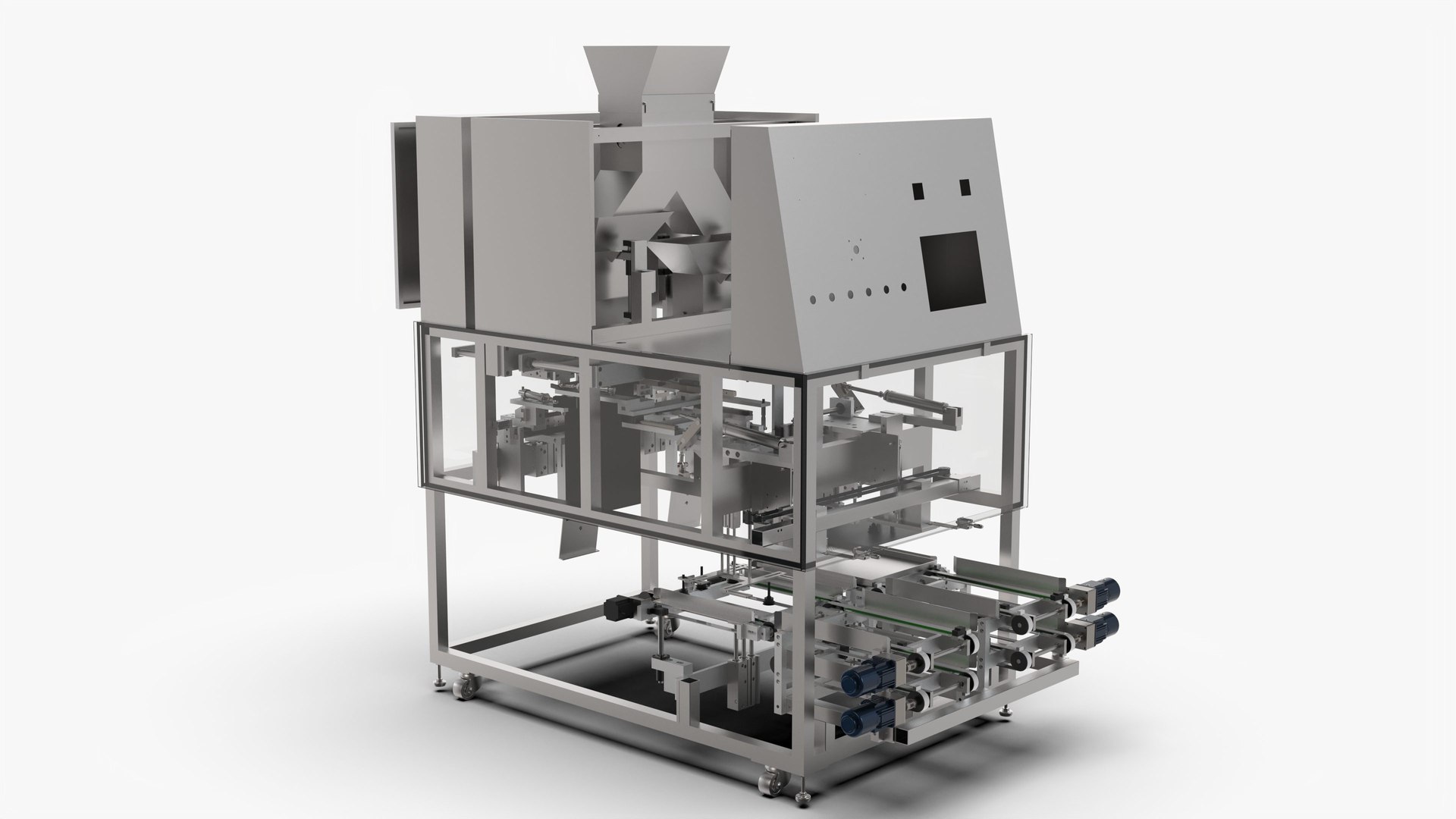 3D Granule Powder Food Packaging Machine Model - TurboSquid 1994840