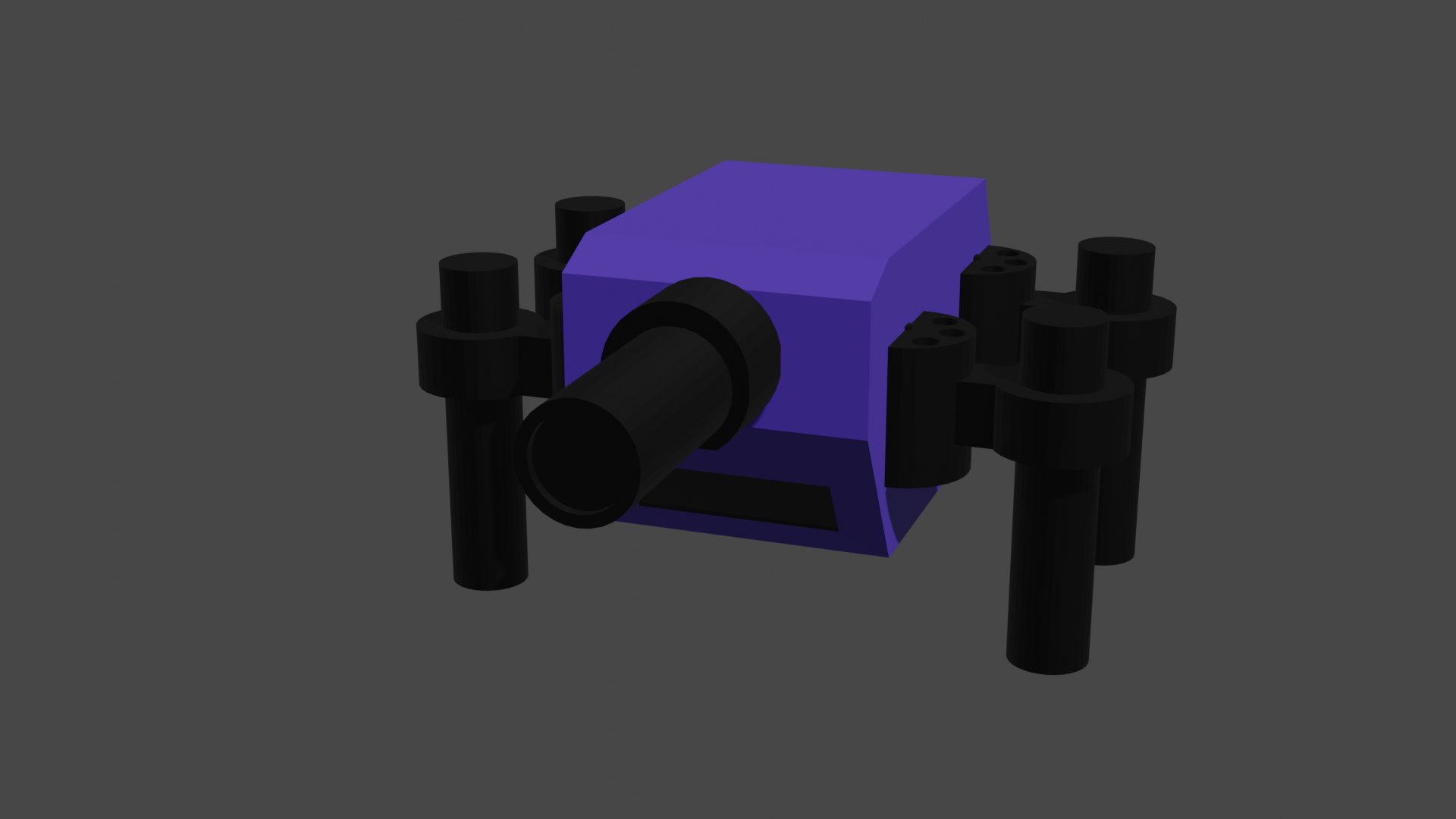 3D Low Poly Sci-Fi Bot - Purple Variant - TurboSquid 1760871