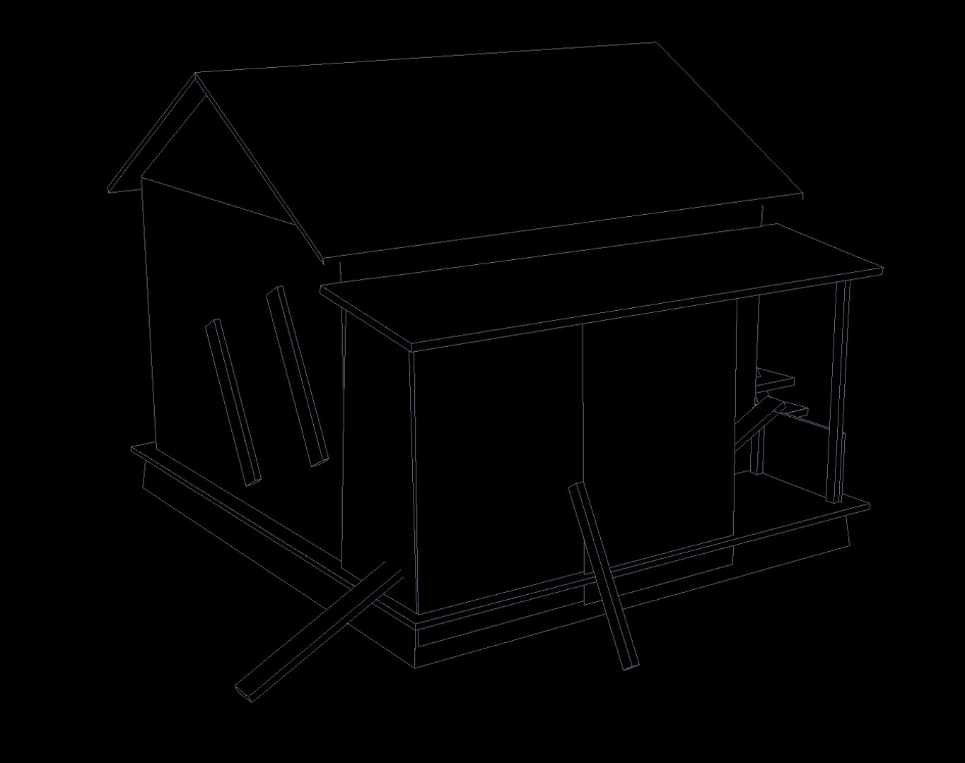 Old Shack 3d Model
