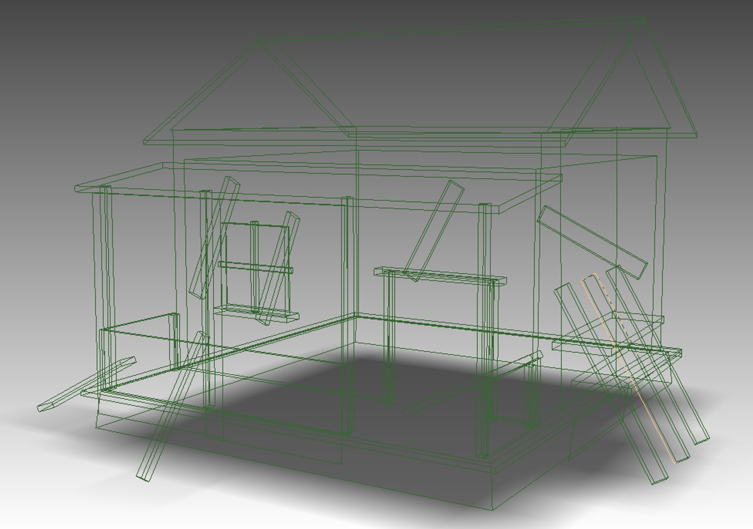 Old Shack 3d Model