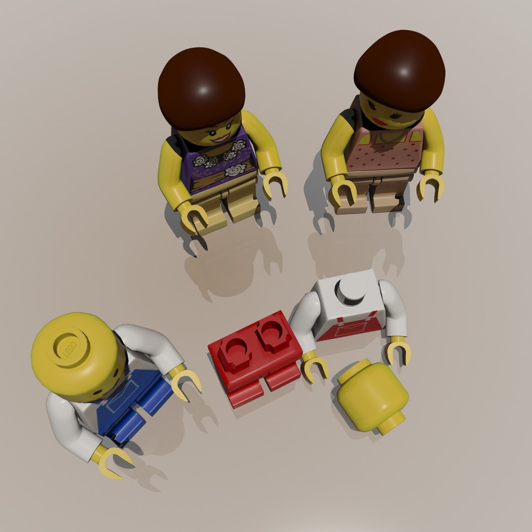 Classic Lego Figures 3d Max