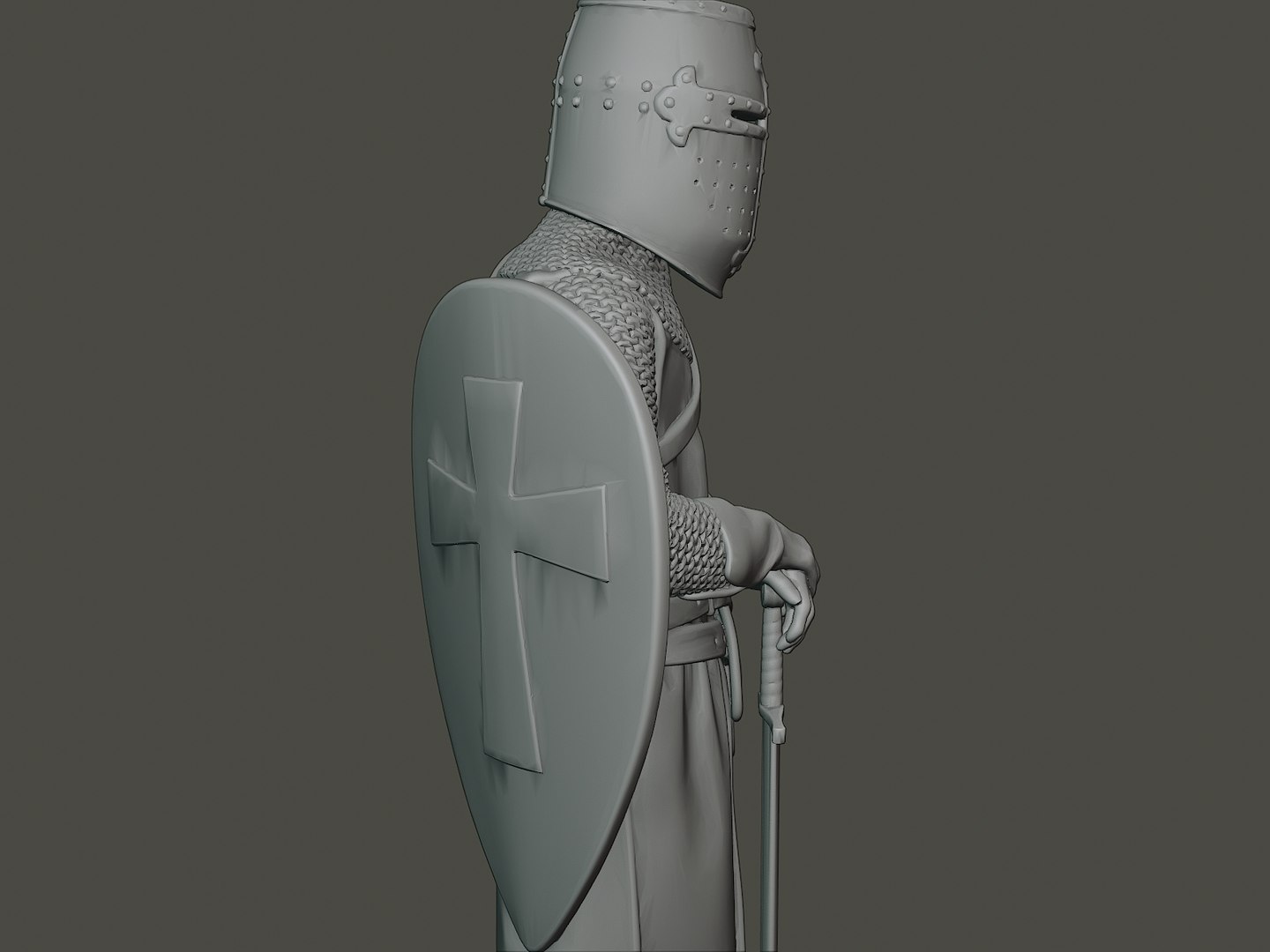 3D knight templar stand t1 - TurboSquid 1465190