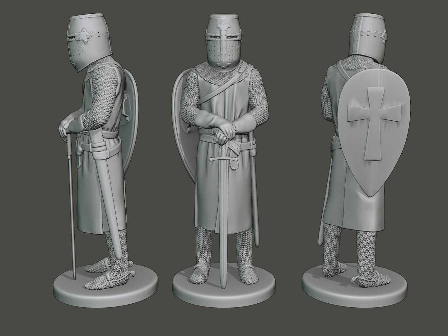 3D knight templar stand t1 - TurboSquid 1465190