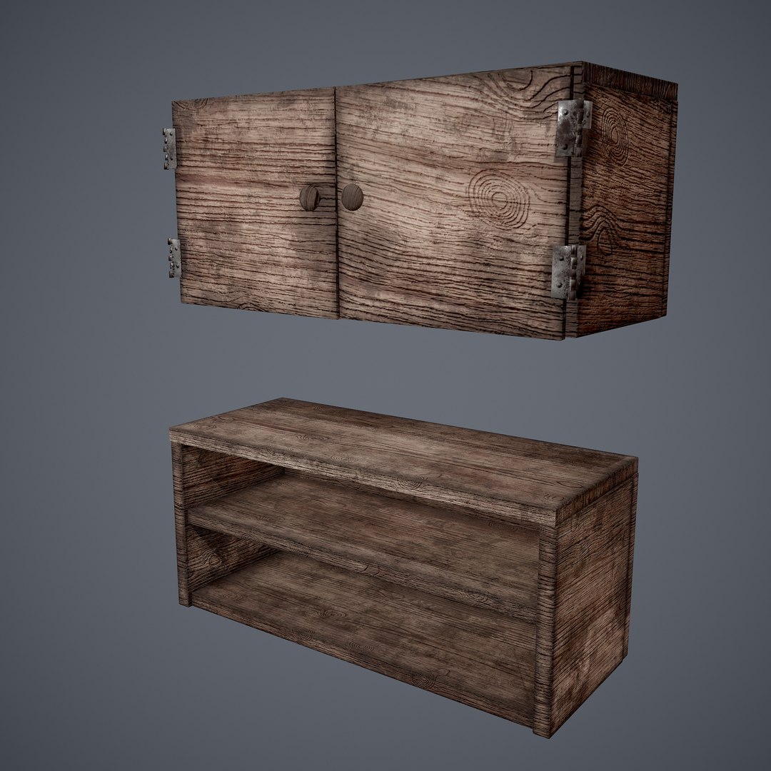 Tavern Cupboard Counter Set 3D Model - TurboSquid 1430699