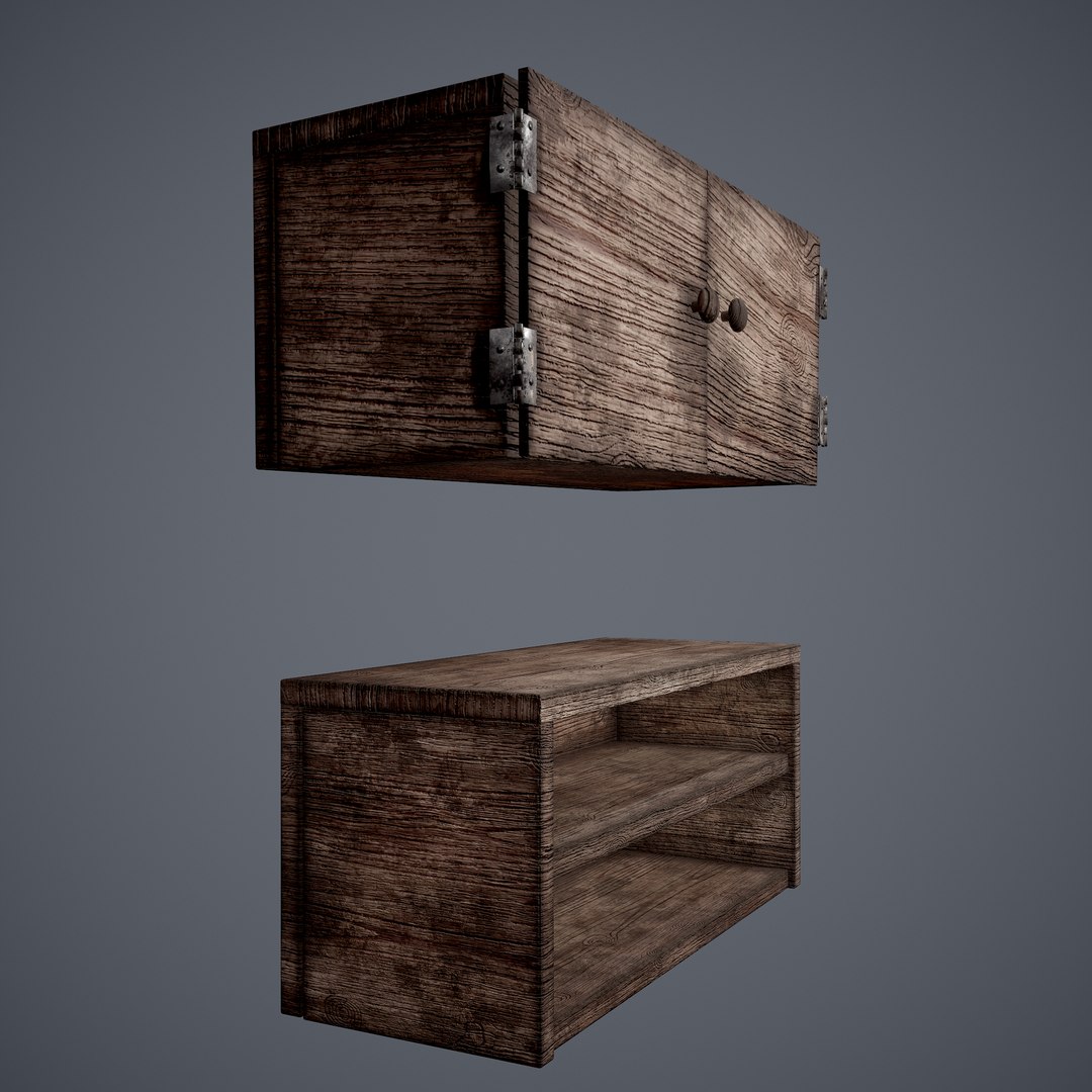 Tavern Cupboard Counter Set 3D Model - TurboSquid 1430699