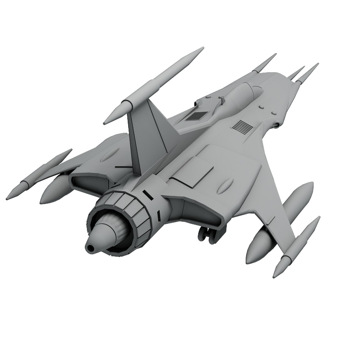 3ds Max Yamato Cosmo Zero Space Cruiser