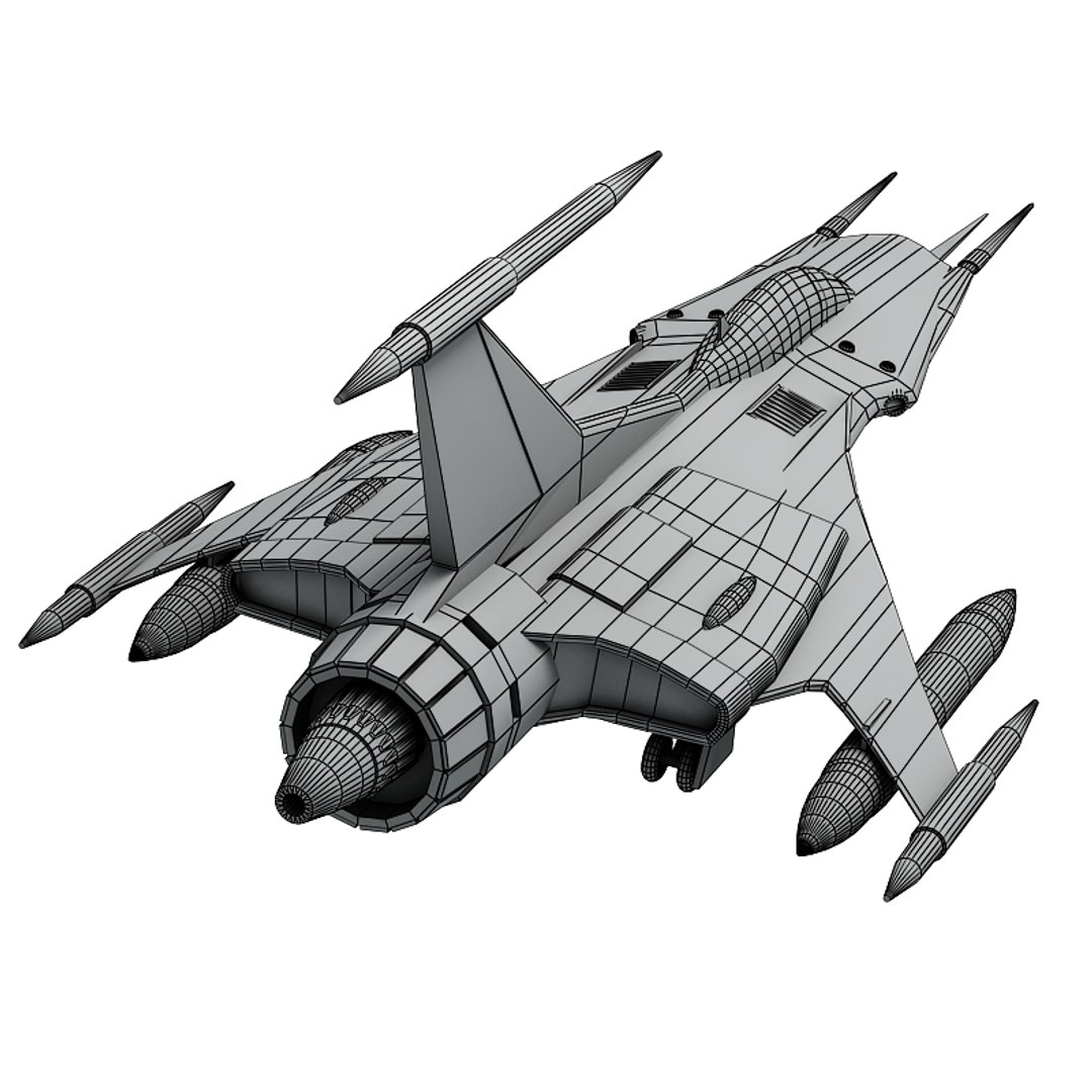 3ds Max Yamato Cosmo Zero Space Cruiser