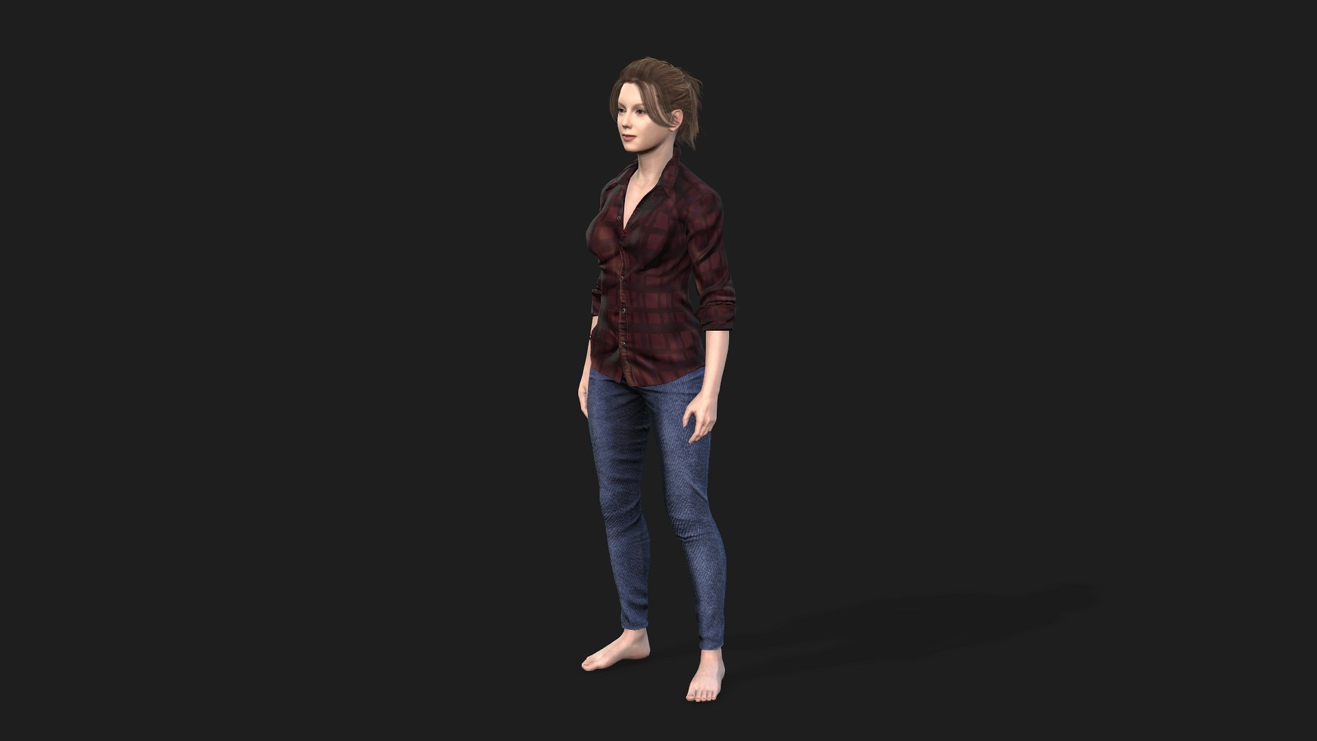3D Model Highly Detailed 3D Model Of A Girl - TurboSquid 2337010