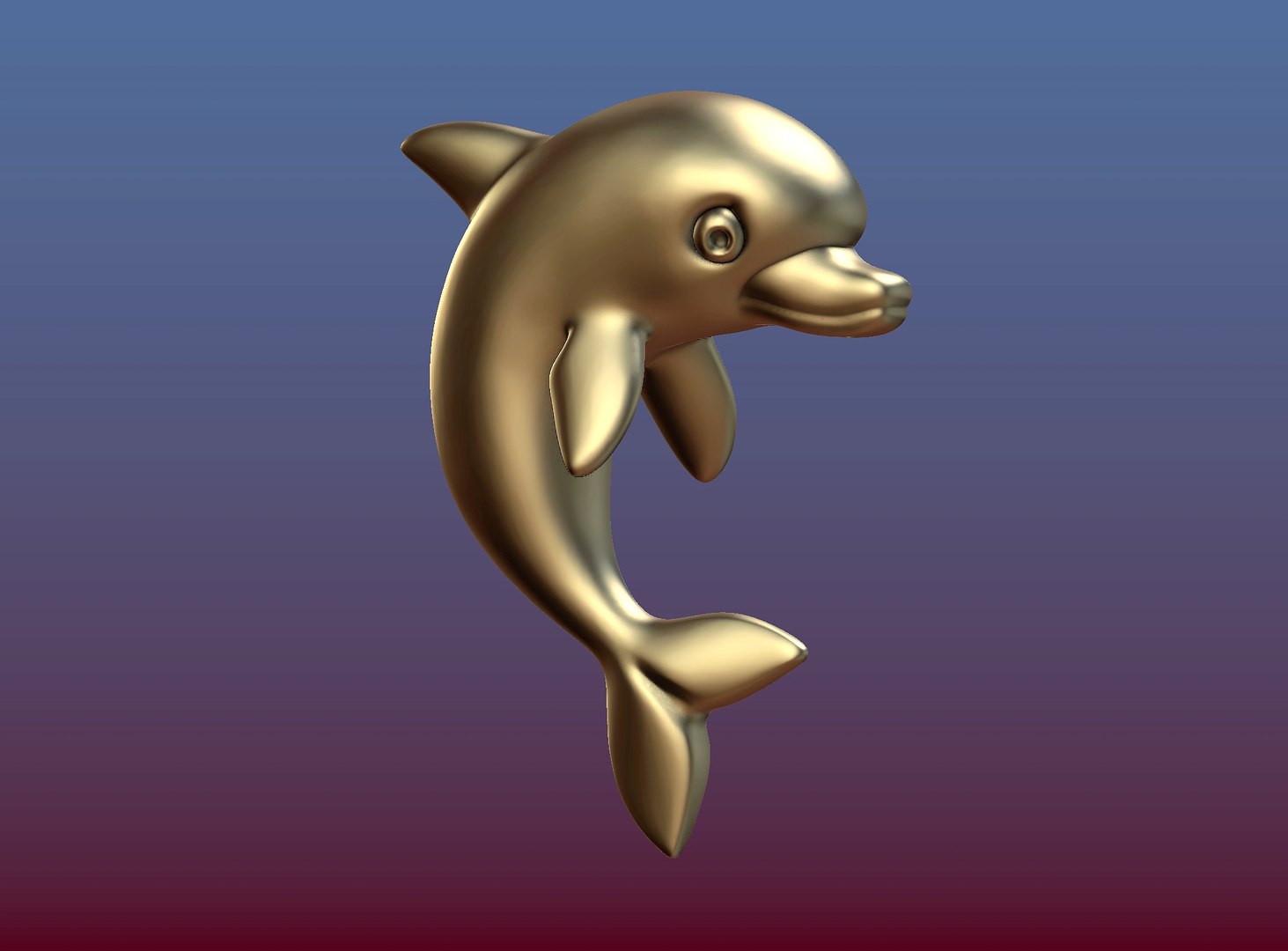 Dolphin print 3D model - TurboSquid 1872882