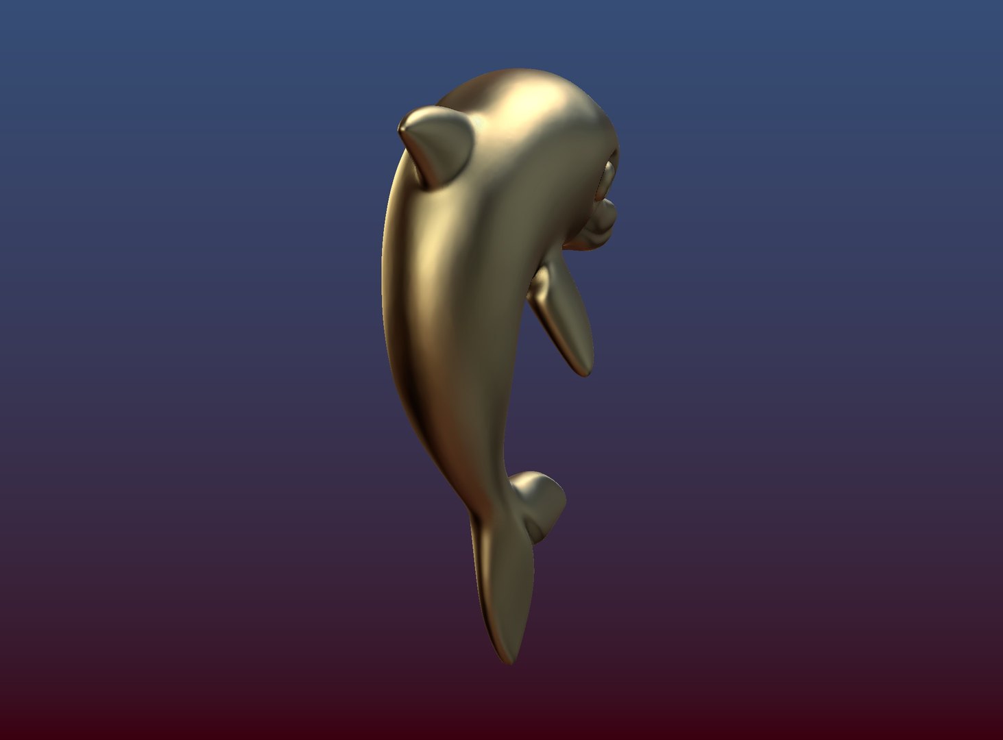 Dolphin print 3D model - TurboSquid 1872882