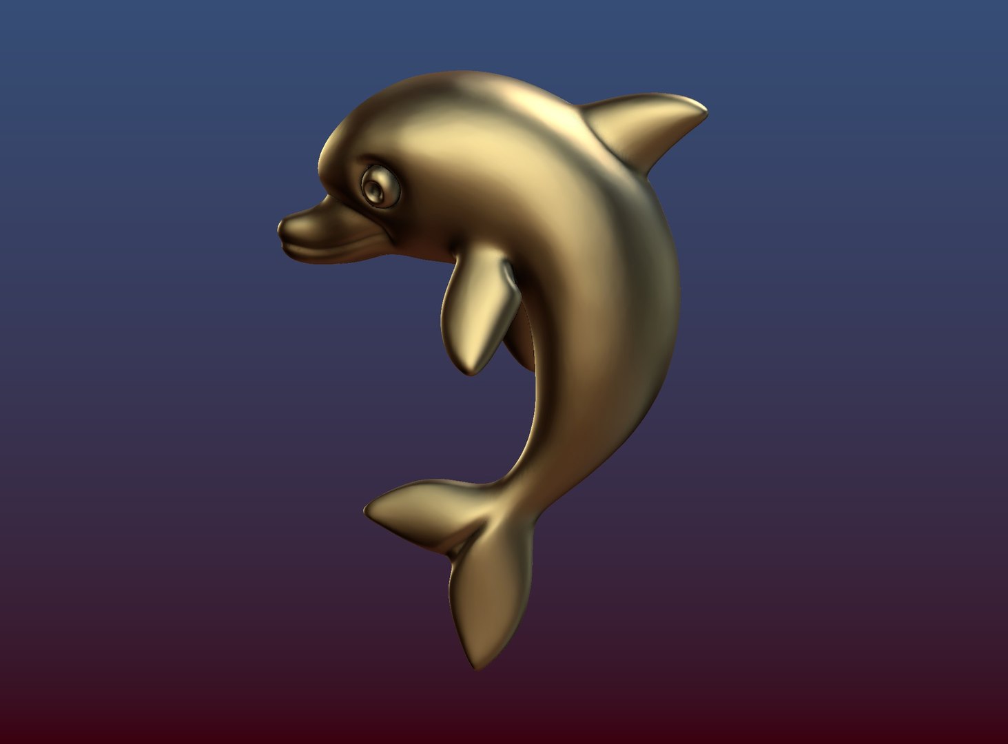 Dolphin print 3D model - TurboSquid 1872882