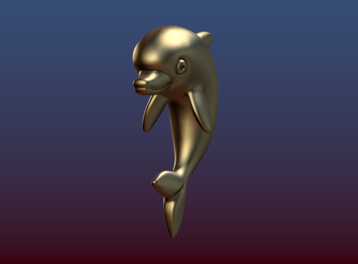 Dolphin print 3D model - TurboSquid 1872882