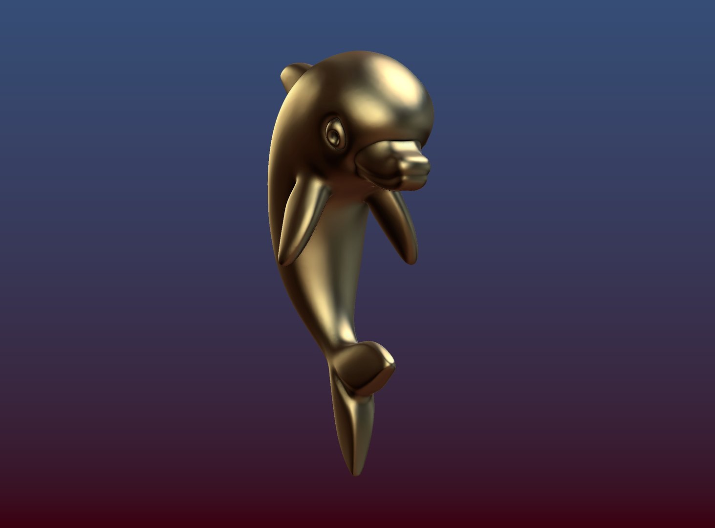 Dolphin print 3D model - TurboSquid 1872882