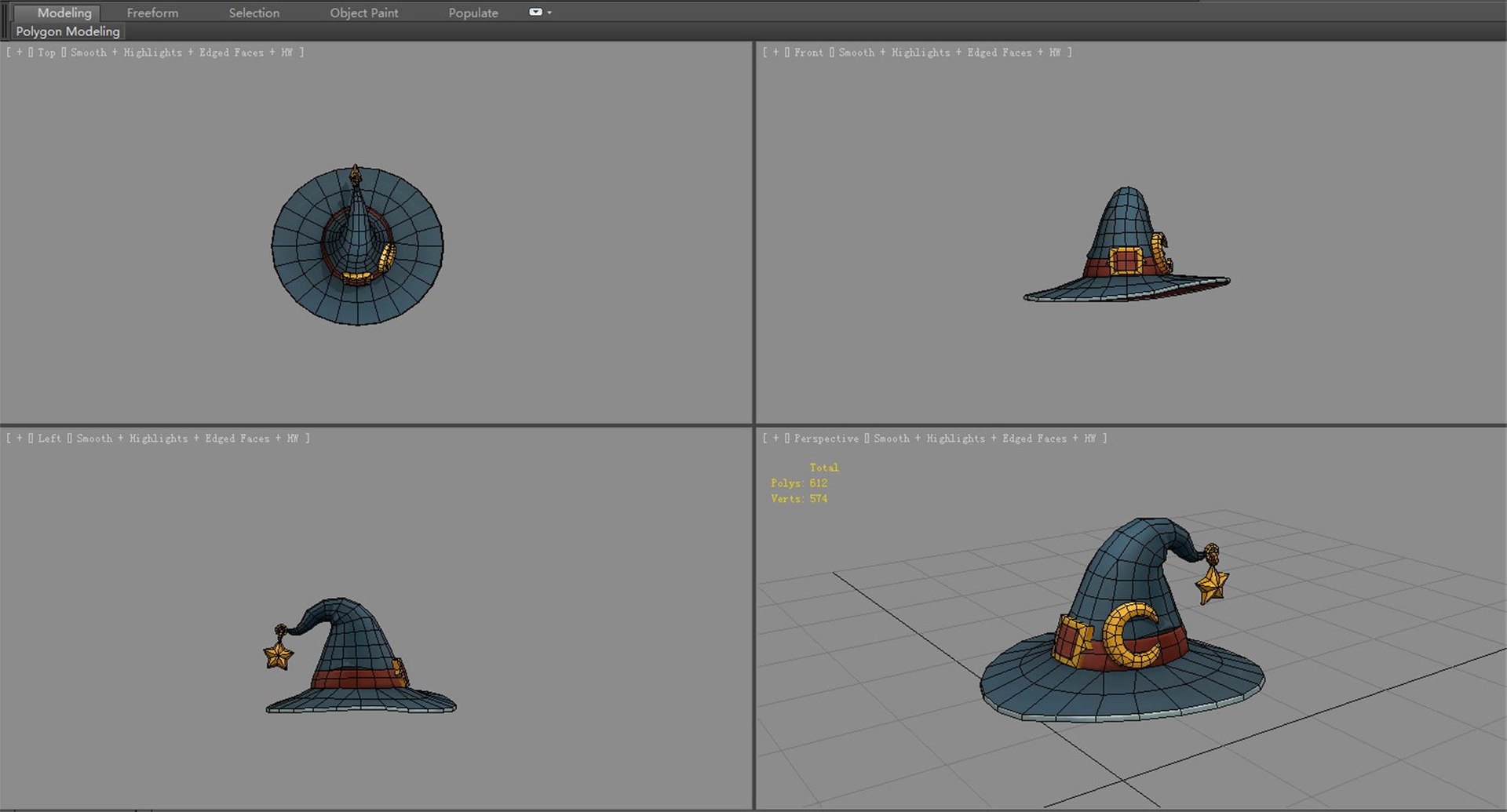 Cartoon Wizard Hat 3D - TurboSquid 2105969