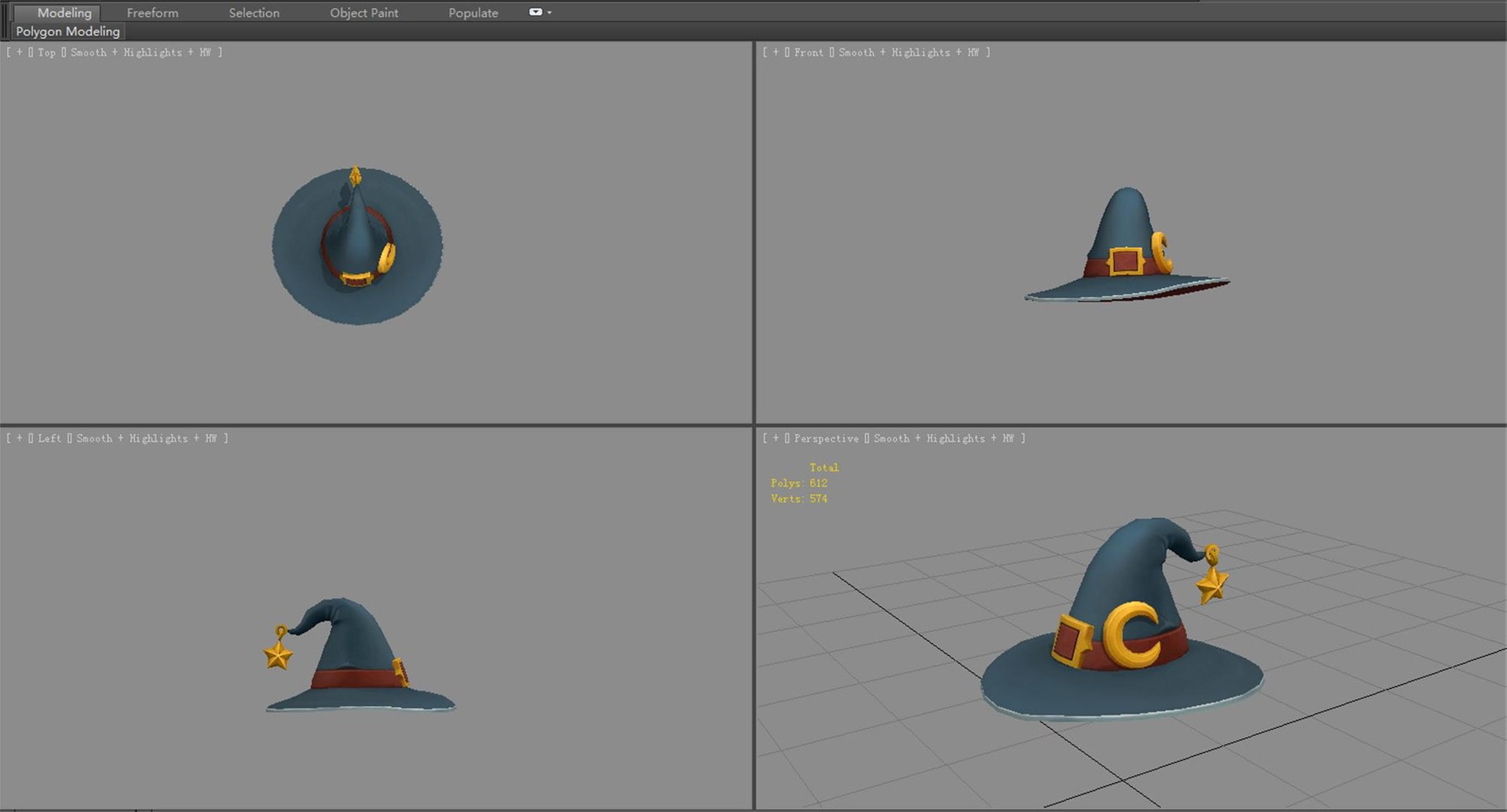 Cartoon Wizard Hat 3D - TurboSquid 2105969