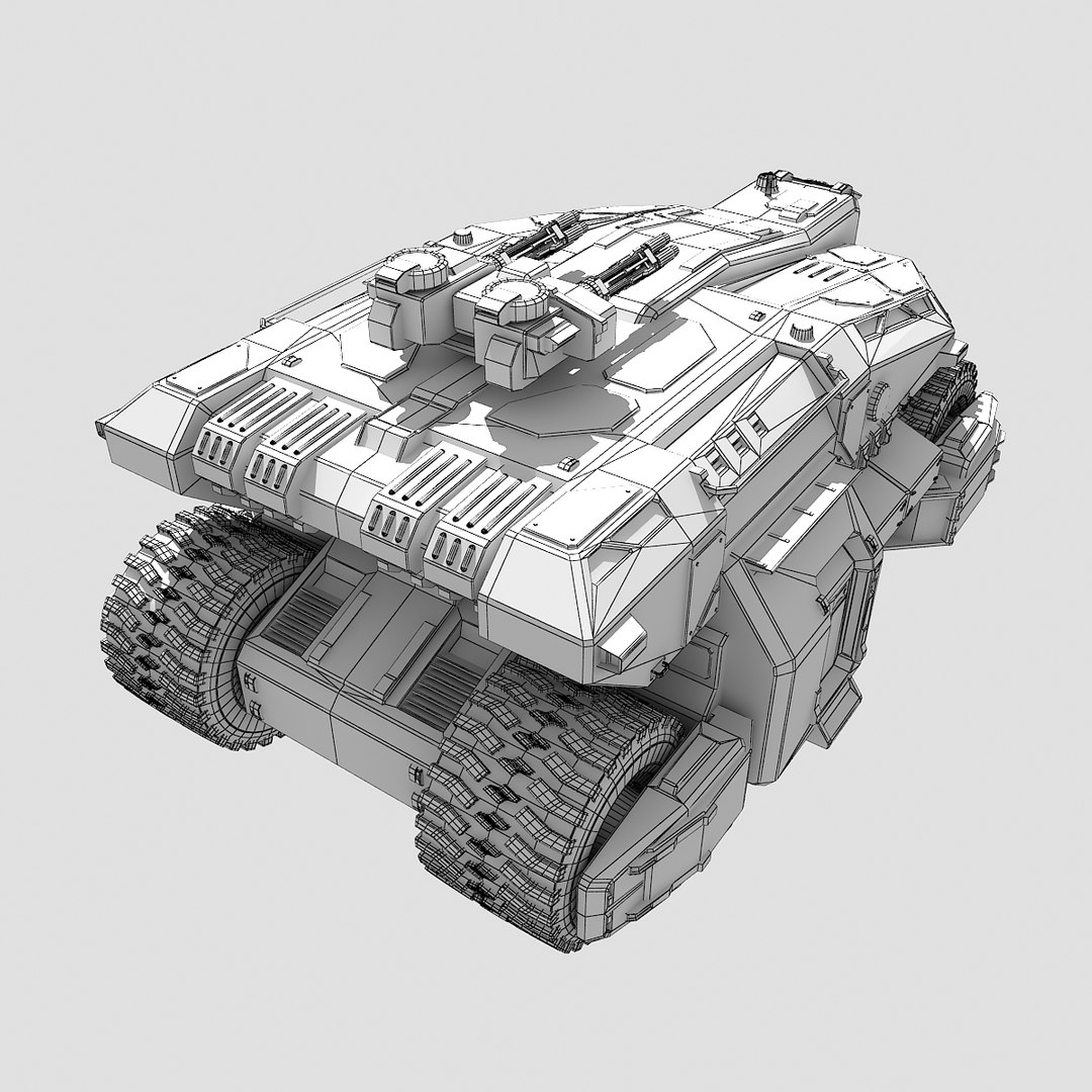 3d Model Of Scifi Apc