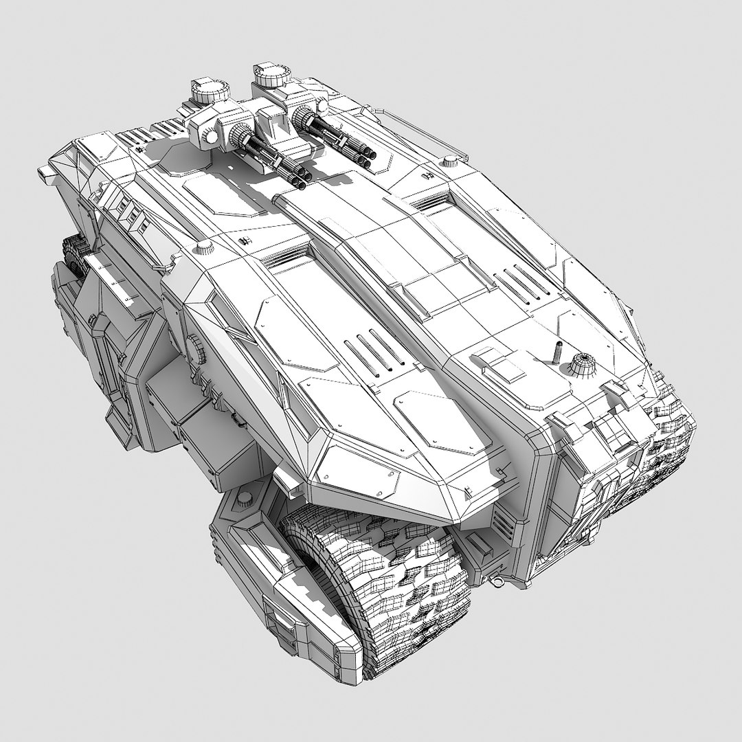 3d Model Of Scifi Apc