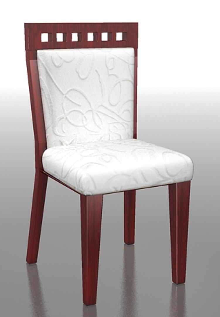 3d Wooden Dining Chair Model