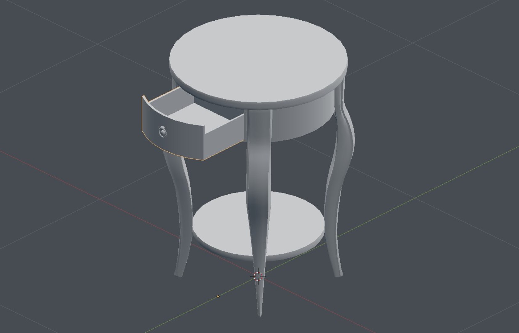 Wood Corner Table 3D Model - TurboSquid 1363439