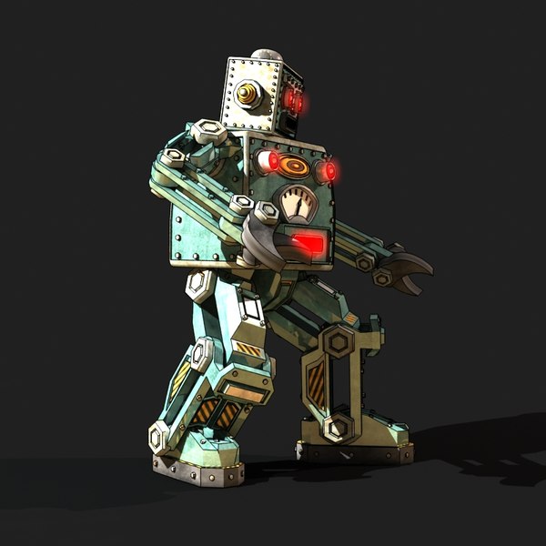 robot animation walking 3d max