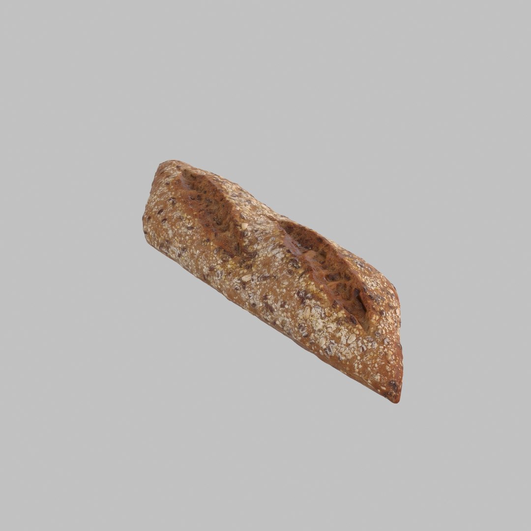 3d Bread Multicereal Model