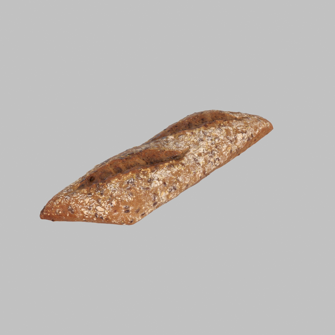 3d Bread Multicereal Model