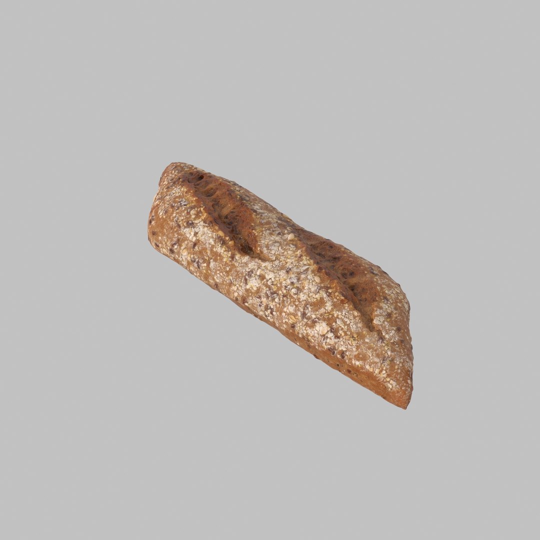 3d Bread Multicereal Model