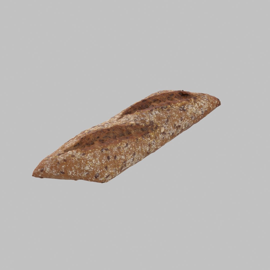 3d Bread Multicereal Model