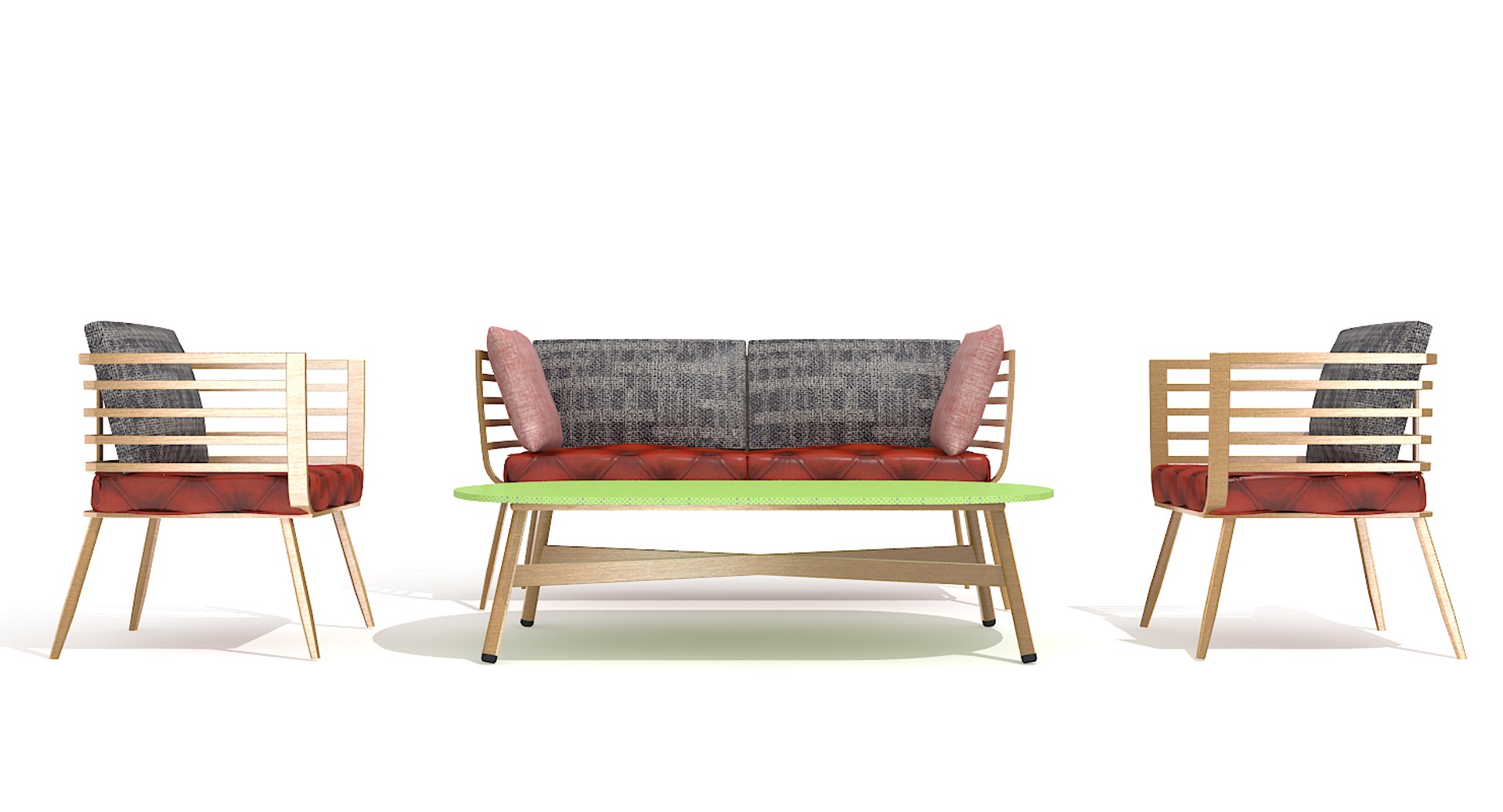 Chair Set 3D Model - TurboSquid 1444133