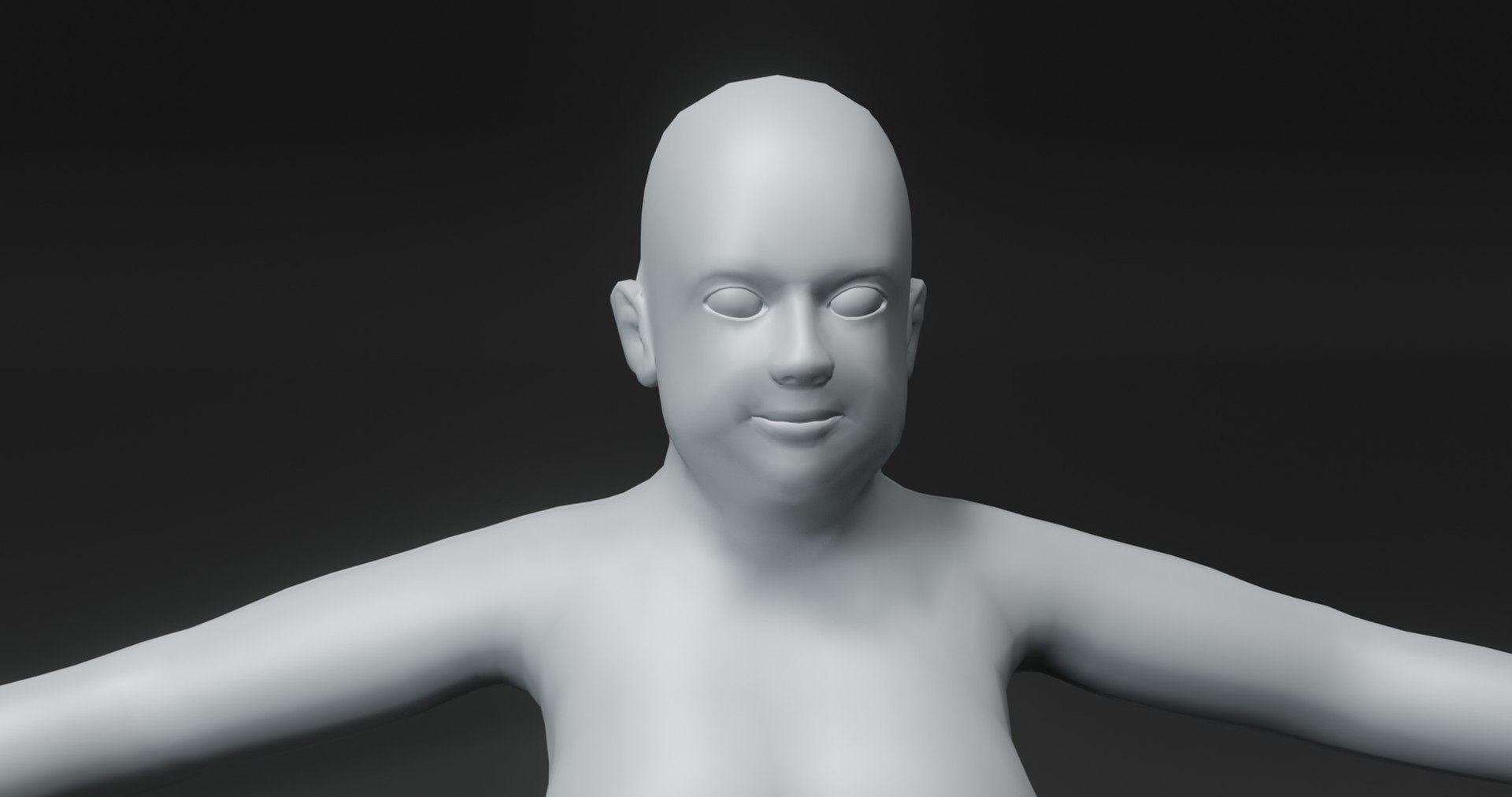 Fat Girl Kid Body Base Mesh 3D Model 10k Polygons 3D model - TurboSquid ...