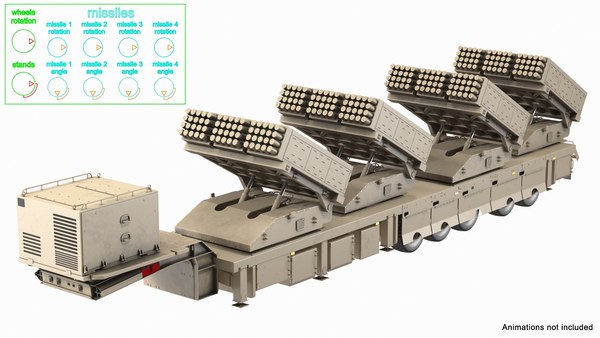 modelo 3d Roketsan Jobaria Tr-122 Sistema de lanzamiento múltiple de ...