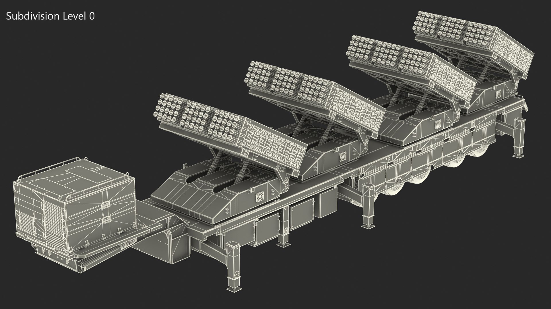 3D Roketsan Jobaria Tr-122 Multiple Launch Rocket System Rigged model ...