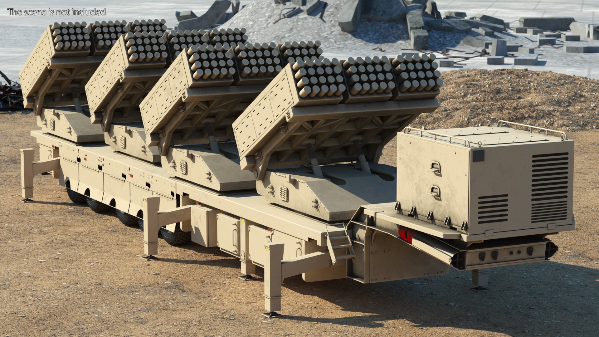 3D Roketsan Jobaria Tr-122 Multiple Launch Rocket System Rigged model - TurboSquid 2015788