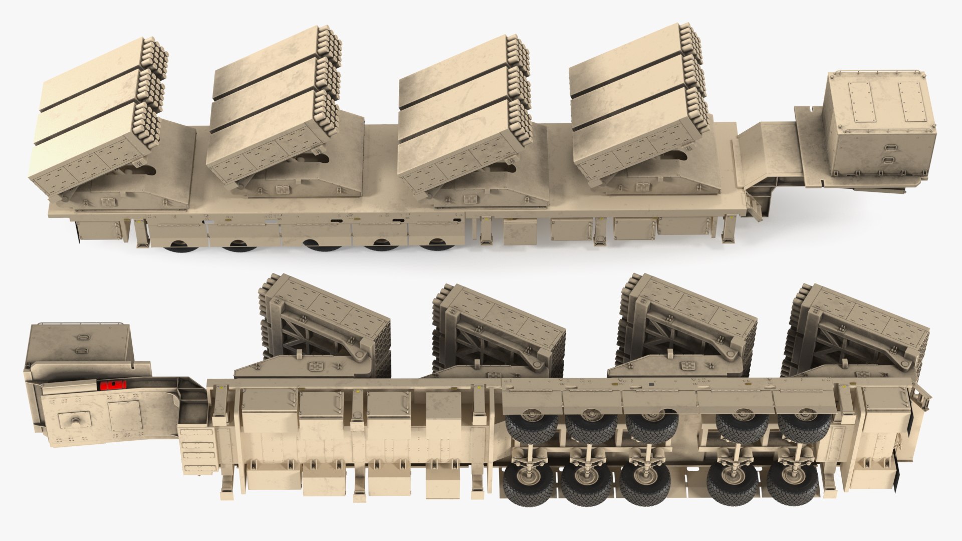 3D Roketsan Jobaria Tr-122 Multiple Launch Rocket System Rigged model ...