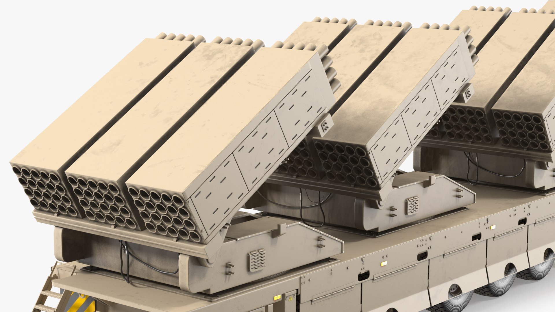 3D Roketsan Jobaria Tr-122 Multiple Launch Rocket System Rigged model ...