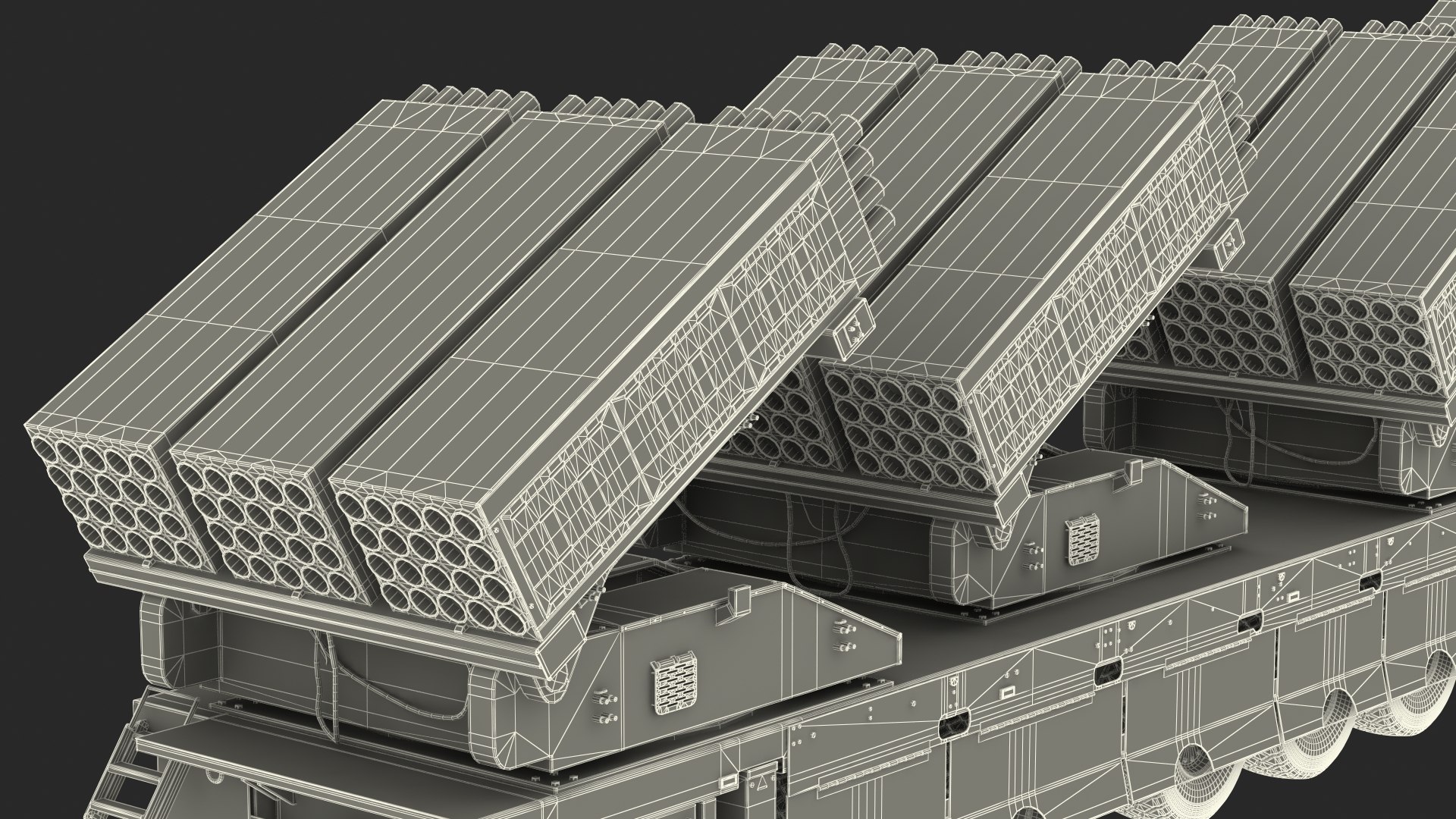 3D Roketsan Jobaria Tr-122 Multiple Launch Rocket System Rigged model ...