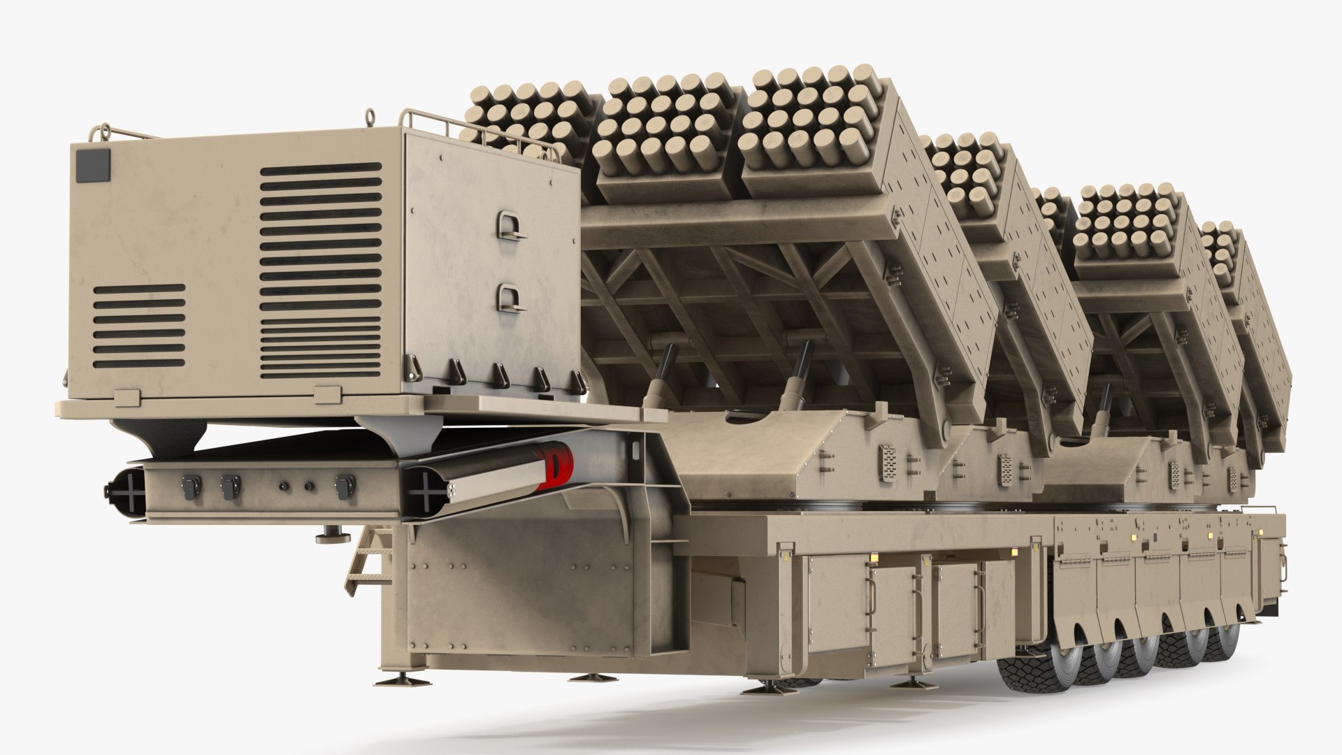 3D Roketsan Jobaria Tr-122 Multiple Launch Rocket System Rigged model ...