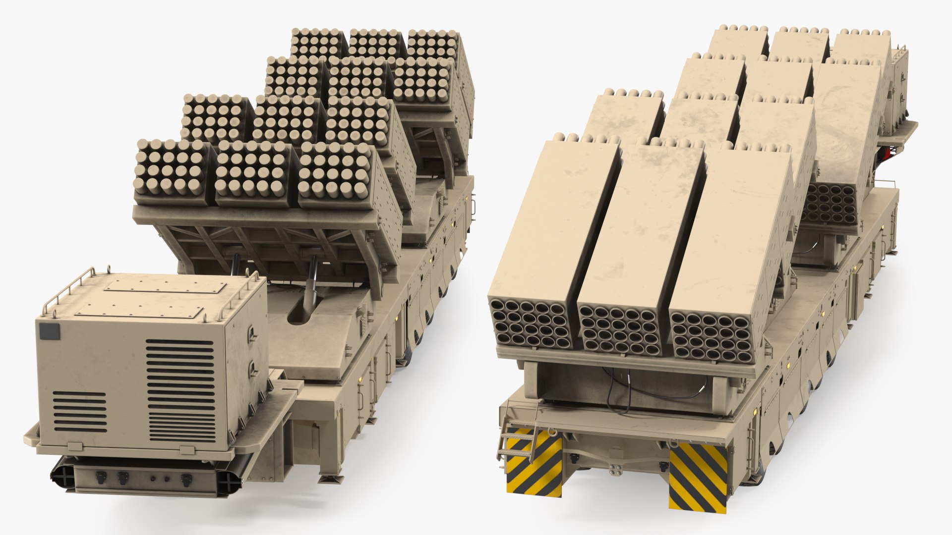 3D Roketsan Jobaria Tr-122 Multiple Launch Rocket System Rigged model ...
