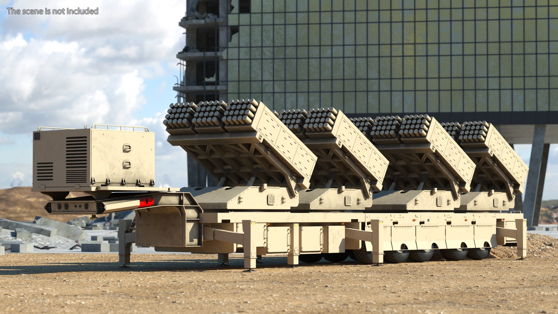 3D Roketsan Jobaria Tr-122 Multiple Launch Rocket System Rigged Model ...