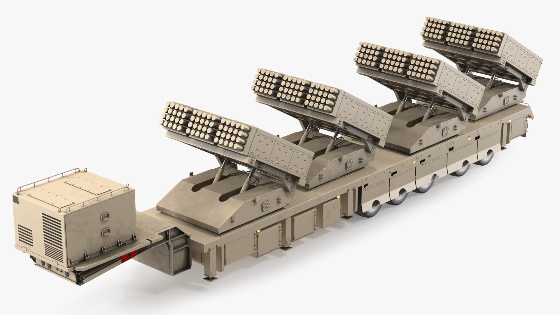 3D Roketsan Jobaria Tr-122 Multiple Launch Rocket System Rigged model ...